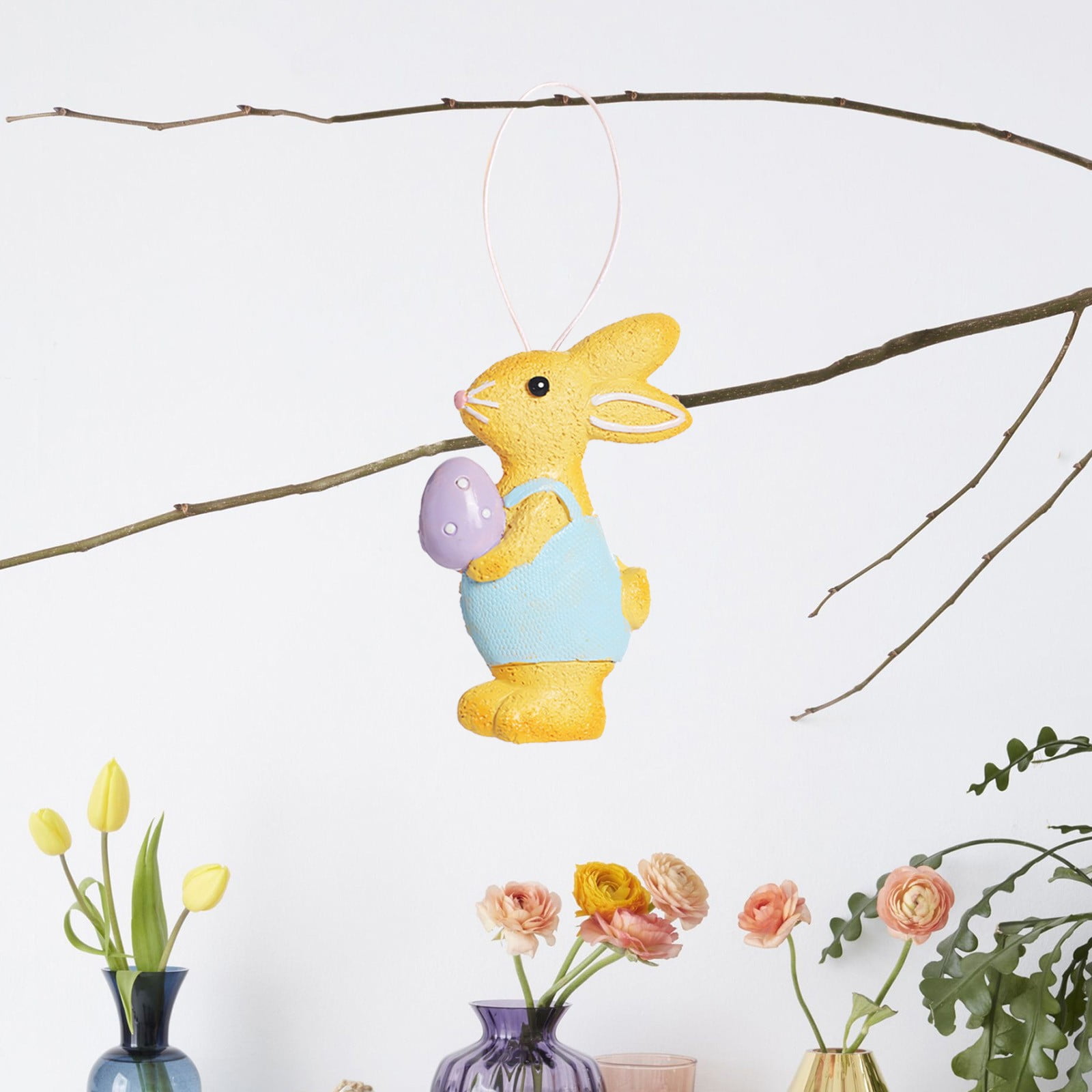 Goattoy Easter Bunny Ornaments, Easter Decorations Indoor for Home ...