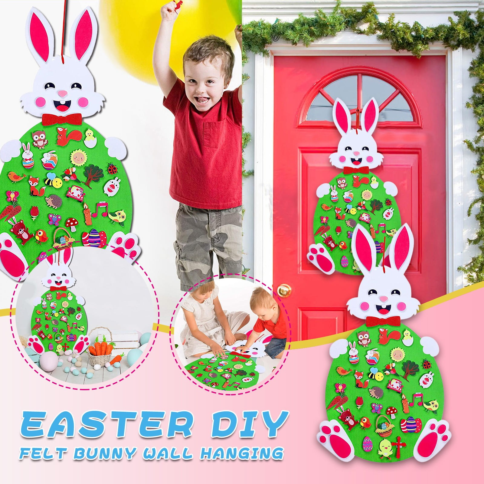 Goattoy Easter Bunny Ornaments, Easter Decorations for Indoor Home ...