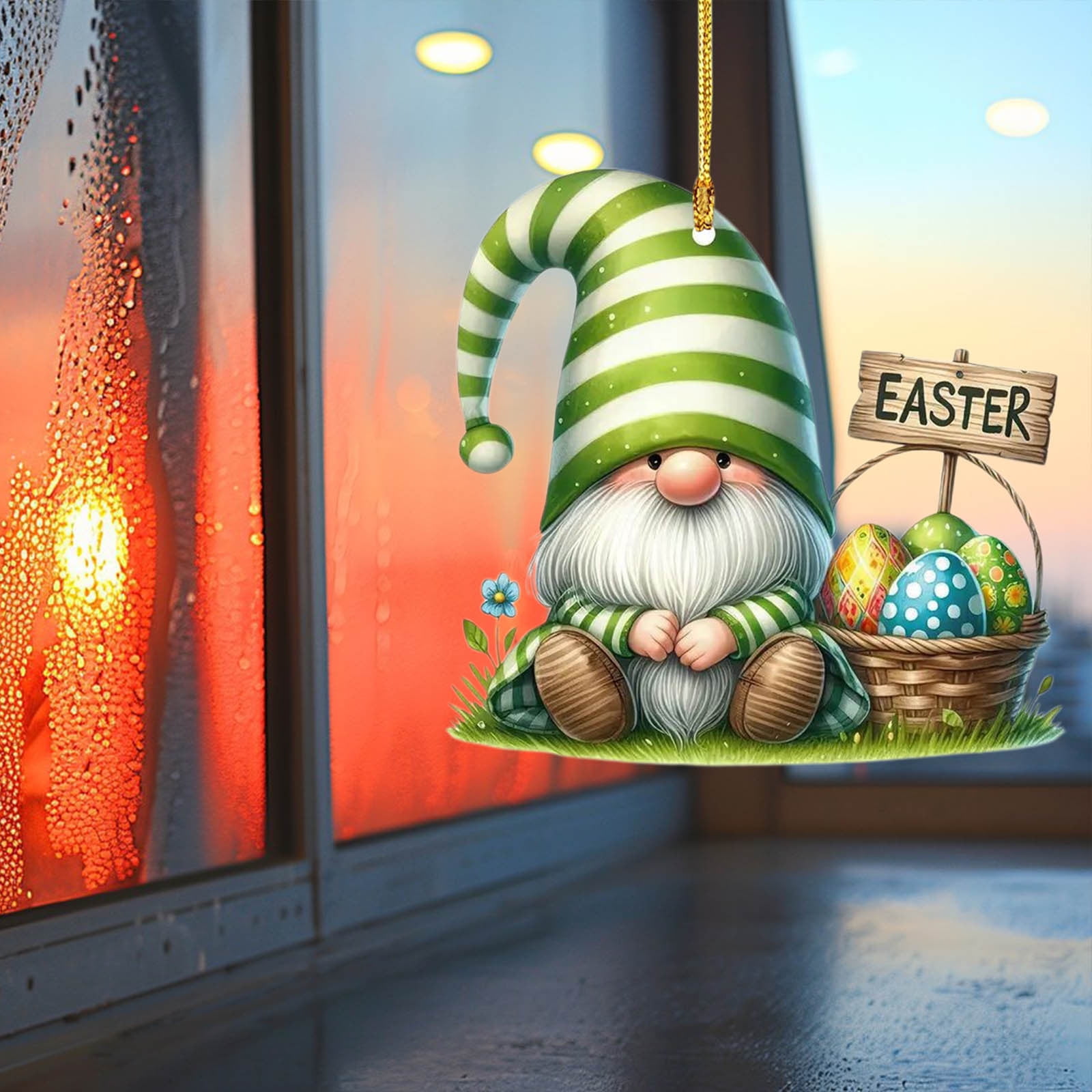 Goattoy Easter Decorations Acrylic Pendant Indoor for Home,Office ...