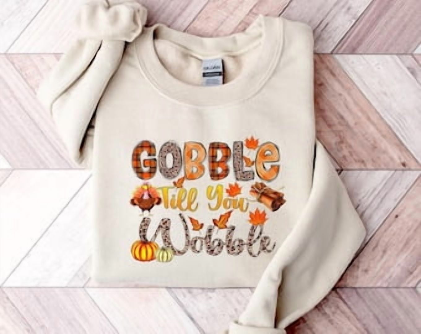 Gobble Gobble Till You Wobble, Funny Turkey, Thanksgiving Day Shirt ...