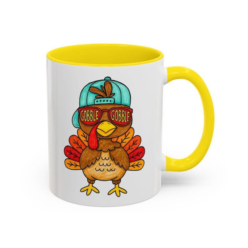 Gobble Gobble Turkey Mug Funny TH1anksgiving Coffee Cup with ...