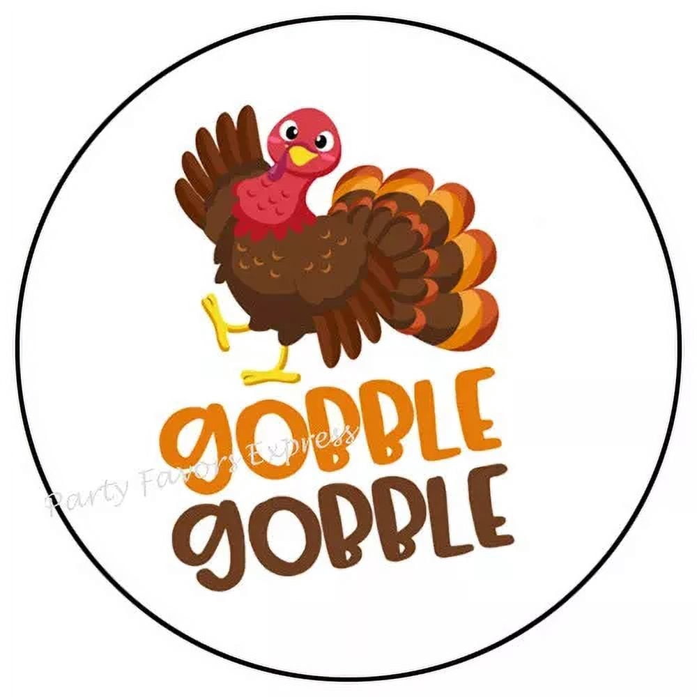 Gobble Gobble Turkey Thanksgiving Sticker Party Favors Sticker Envelope ...