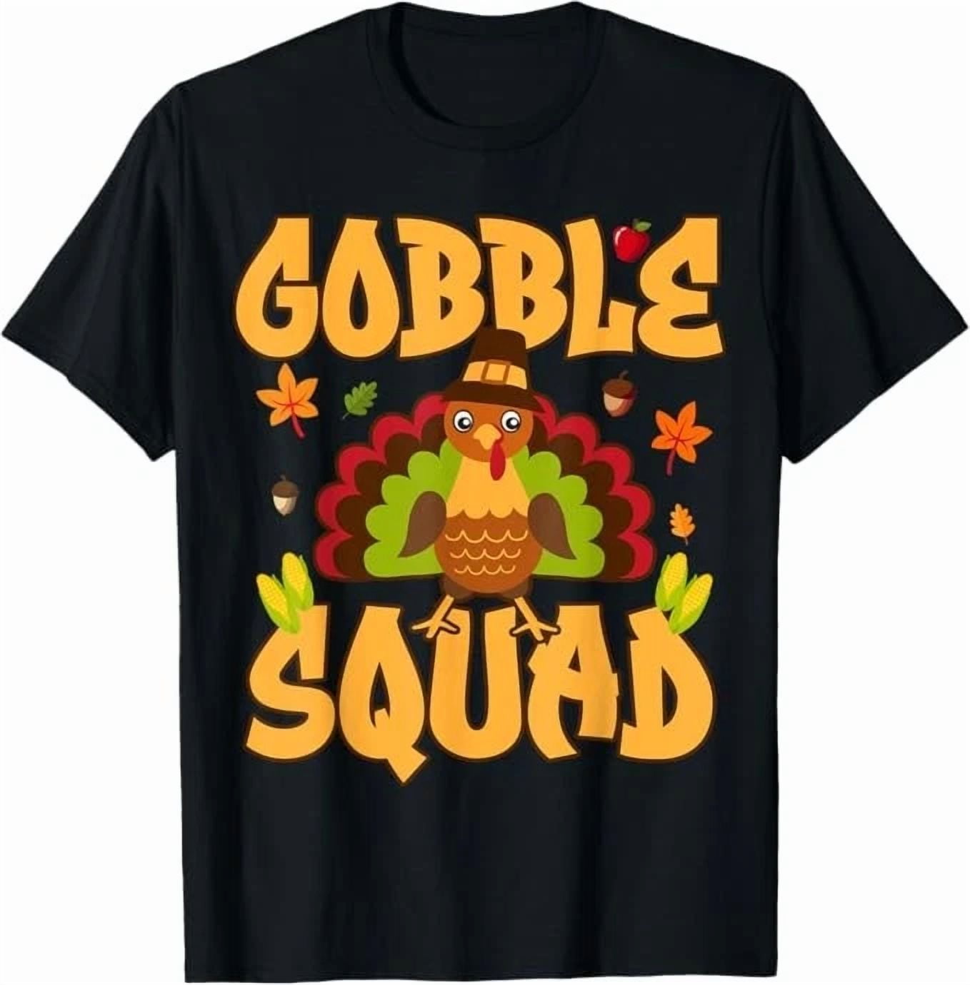 Gobble Squad Turkey Design Thanksgiving Graphic Design Unisex T-Shirt ...