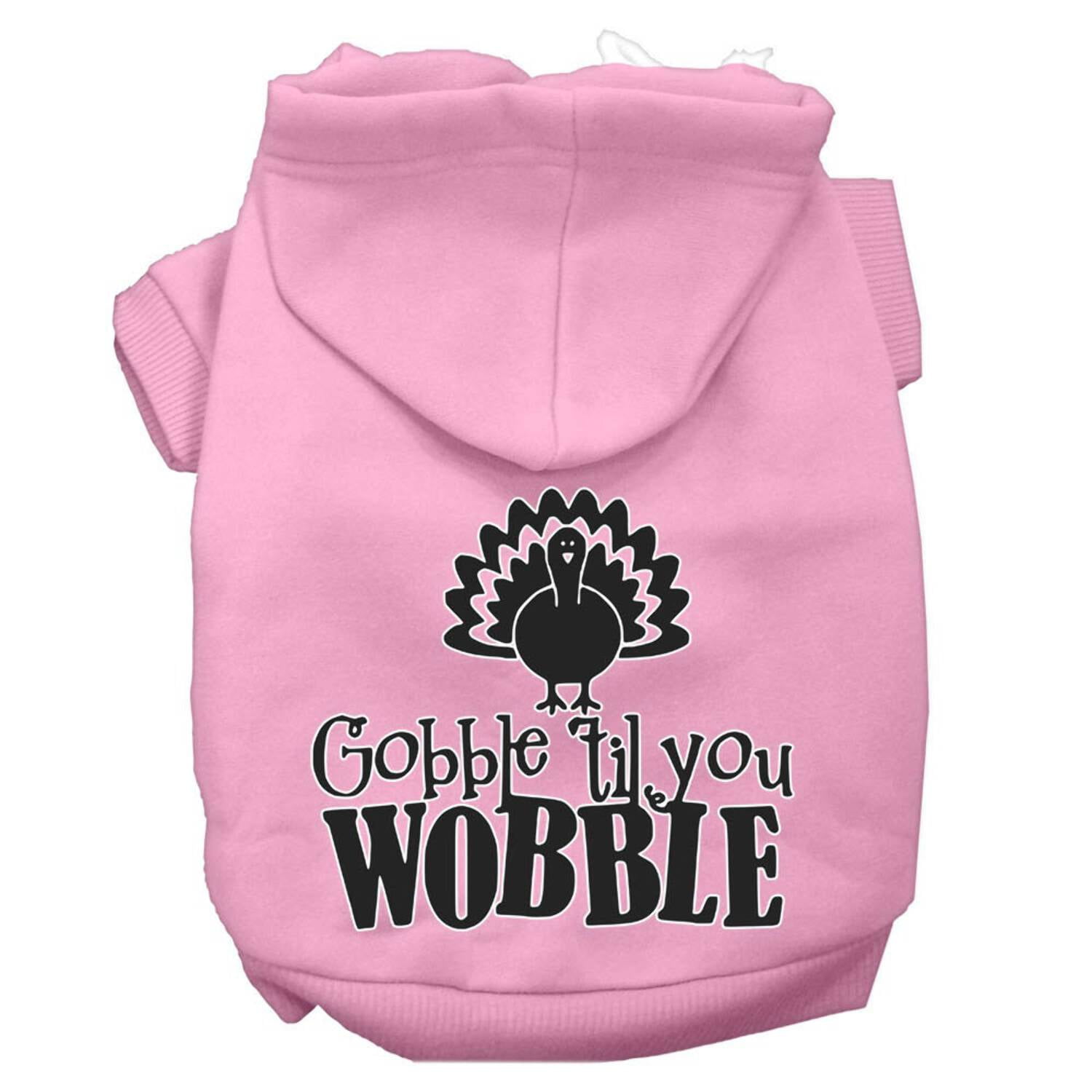 Thanksgiving Pet, Dog and Cat Hoodie Screen Printed, "Gobble 'Til You ...