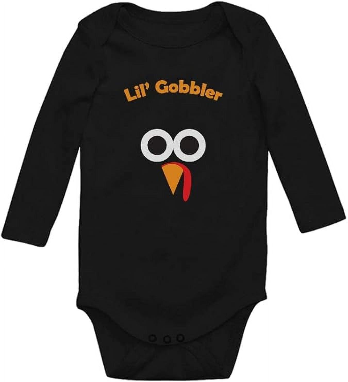 Tstars Gobble Turkey Face Baby Bodysuit First Thanksgiving Baby Boy Girl Outfit 12M Black ...
