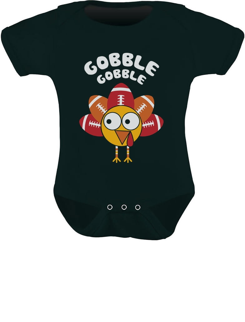 Gobble Turkey Face Baby Bodysuit First Thanksgiving Baby Boy Girl ...