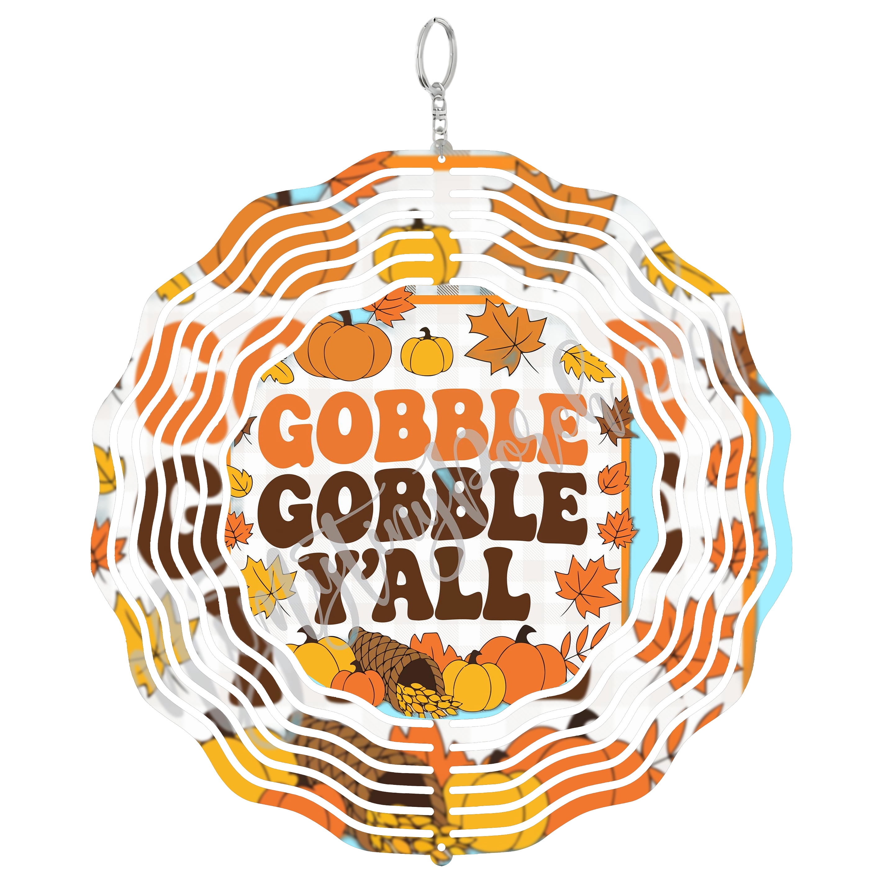 Gobble Turkey Thanksgiving 3D Wind Spinner, Sublimation Design, Fall ...