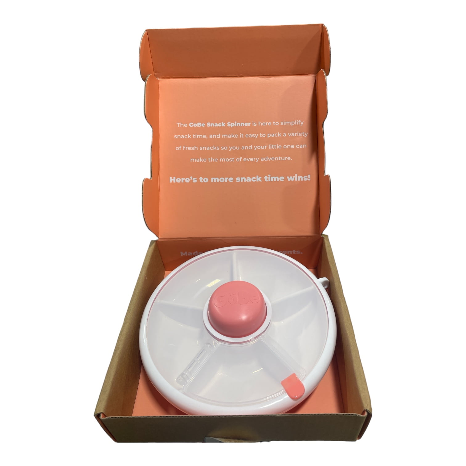 Gobe Snack Coral Pink BPA Free with Lid Nuts, Candy Food Storage ...