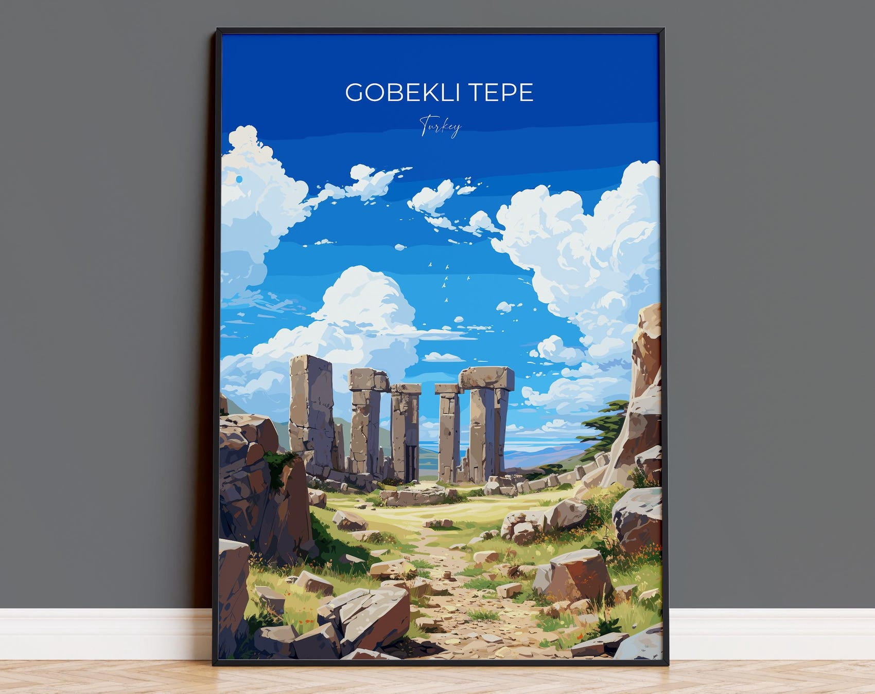 Gobekli Tepe Travel Poster Wall Art, Travel Print of Gobekli Tepe ...