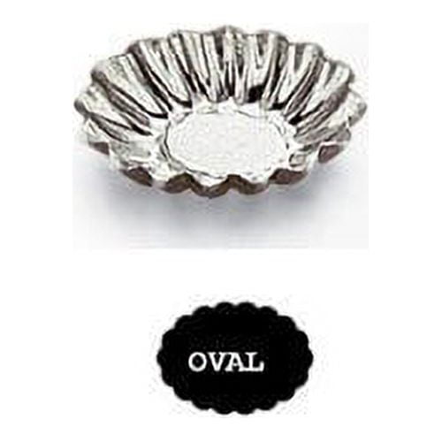 Gobel Petit Four Mold Fluted Oval Heavy Tinned Steel 1-7/8" L x 1-3/8" W - Walmart.com