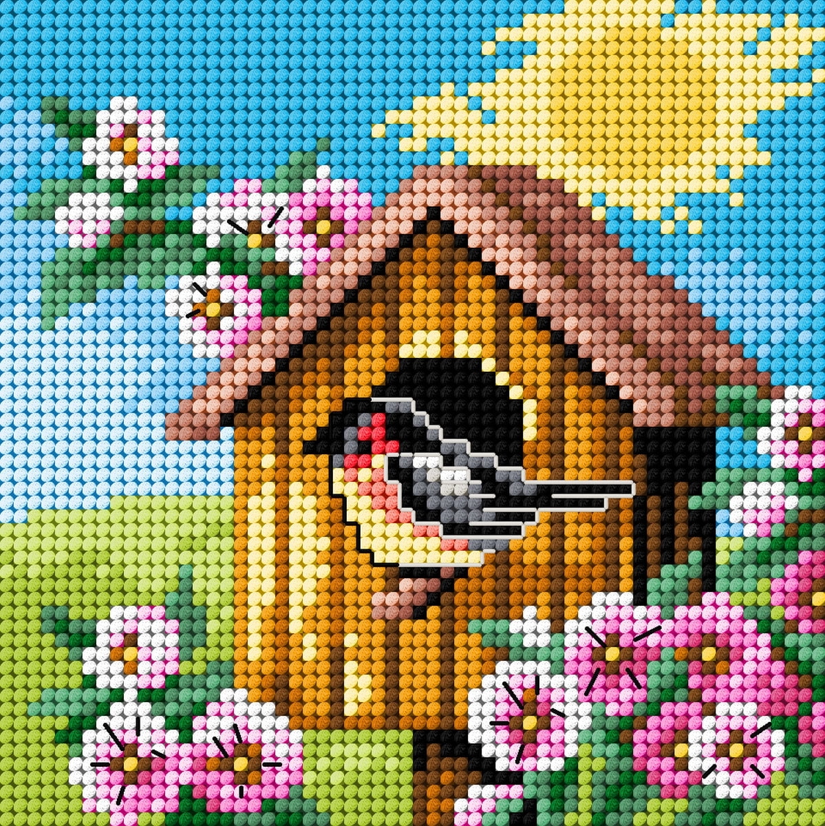 Gobelin canvas for halfstitch without yarn Four Seaseons - Spring 2303D ...