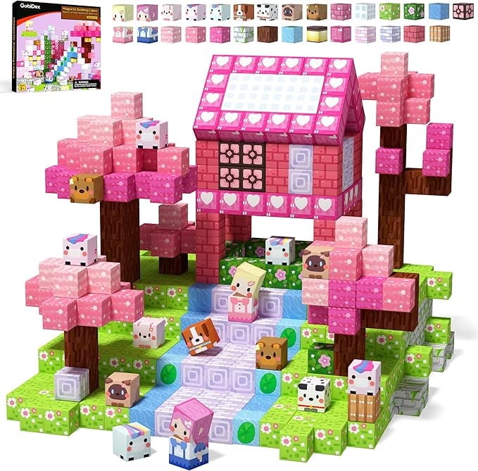 GobiDex 100 Pcs Unicorn Game-Based Magnetic Blocks Building Toys for ...
