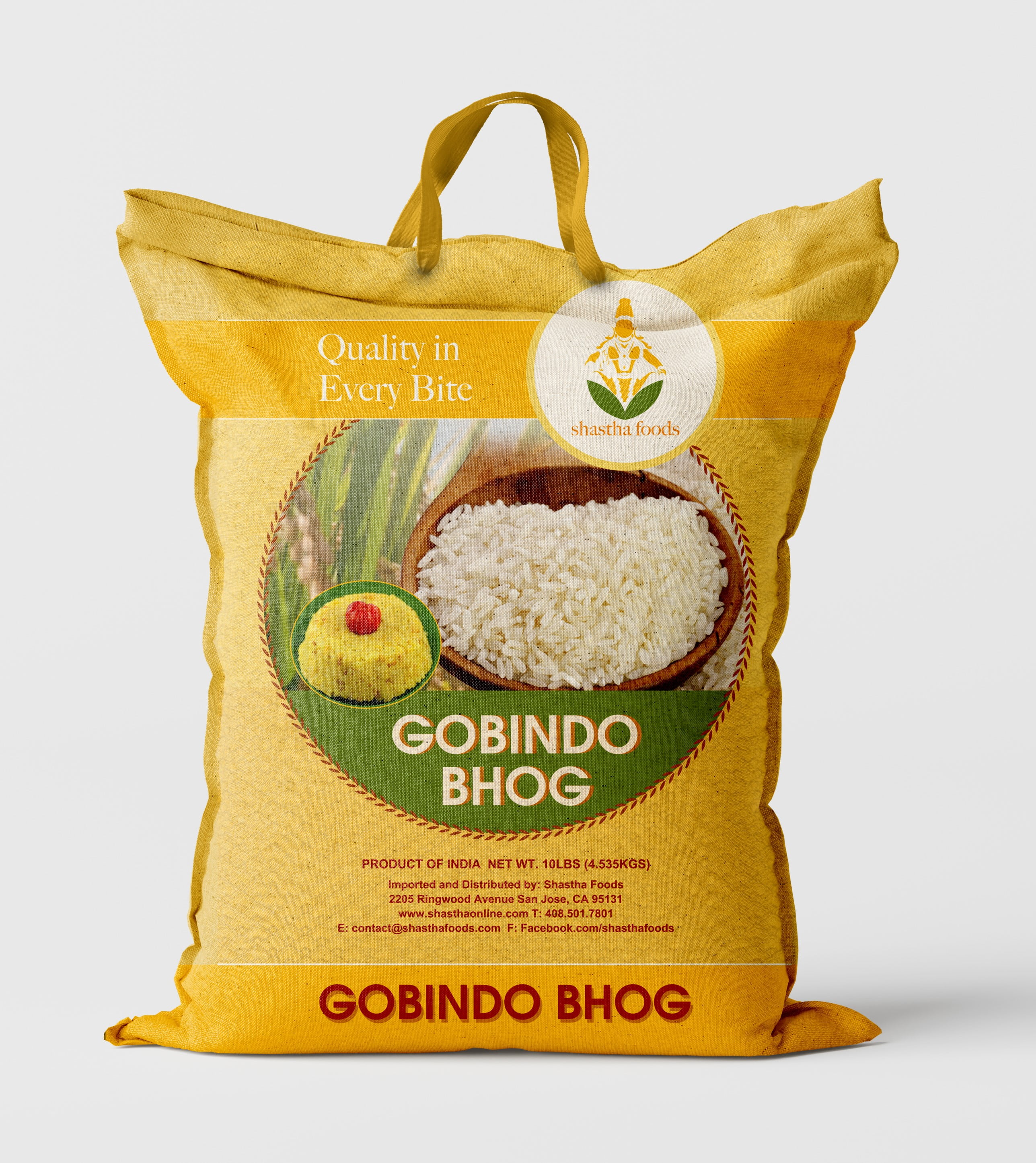 Gobindo Bhog Rice 10lbs Bag (PACK OF 2) - Walmart.com