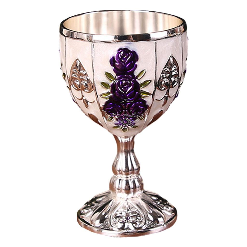 Goblet Embossed Cup Elegant Cup Glass Drinkware - Walmart.com
