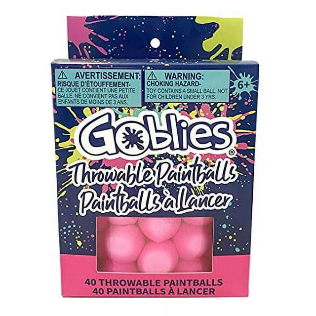Goblies Washable Throwable Paintballs for Kids Party, Pink 40 CT ...