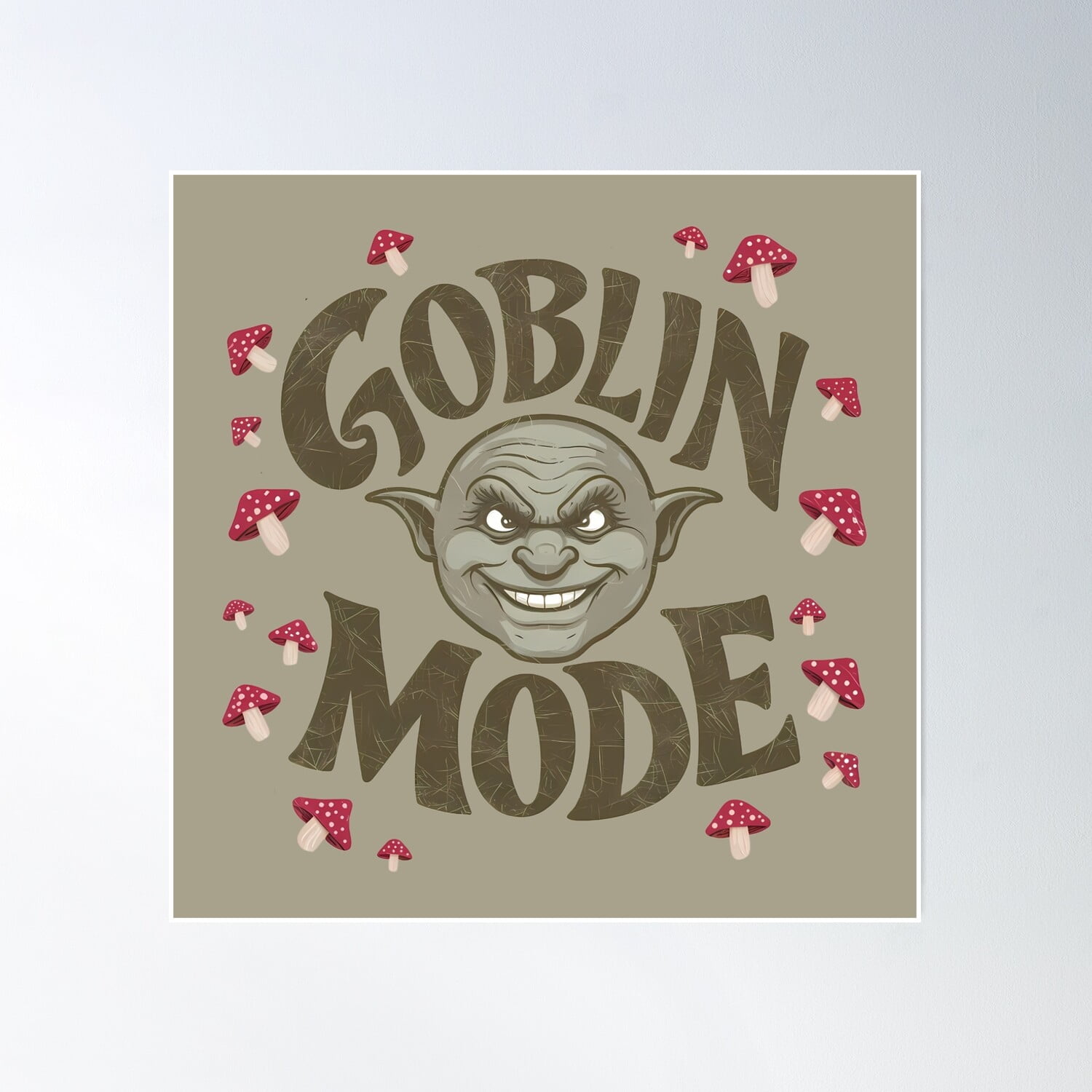 Goblin Mode - Goblincore Red Mushrooms Goblins Forager Foraging Forest ...