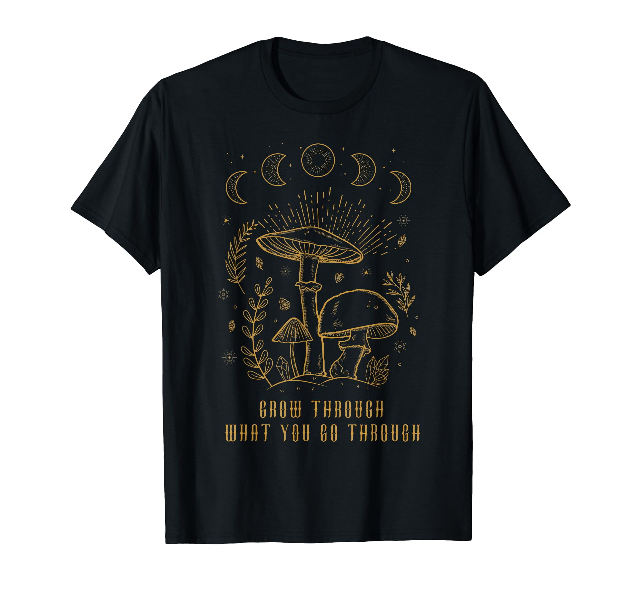 Goblincore Aesthetic Dark Academia Cottagecore Mushroom Crew Neck Black ...