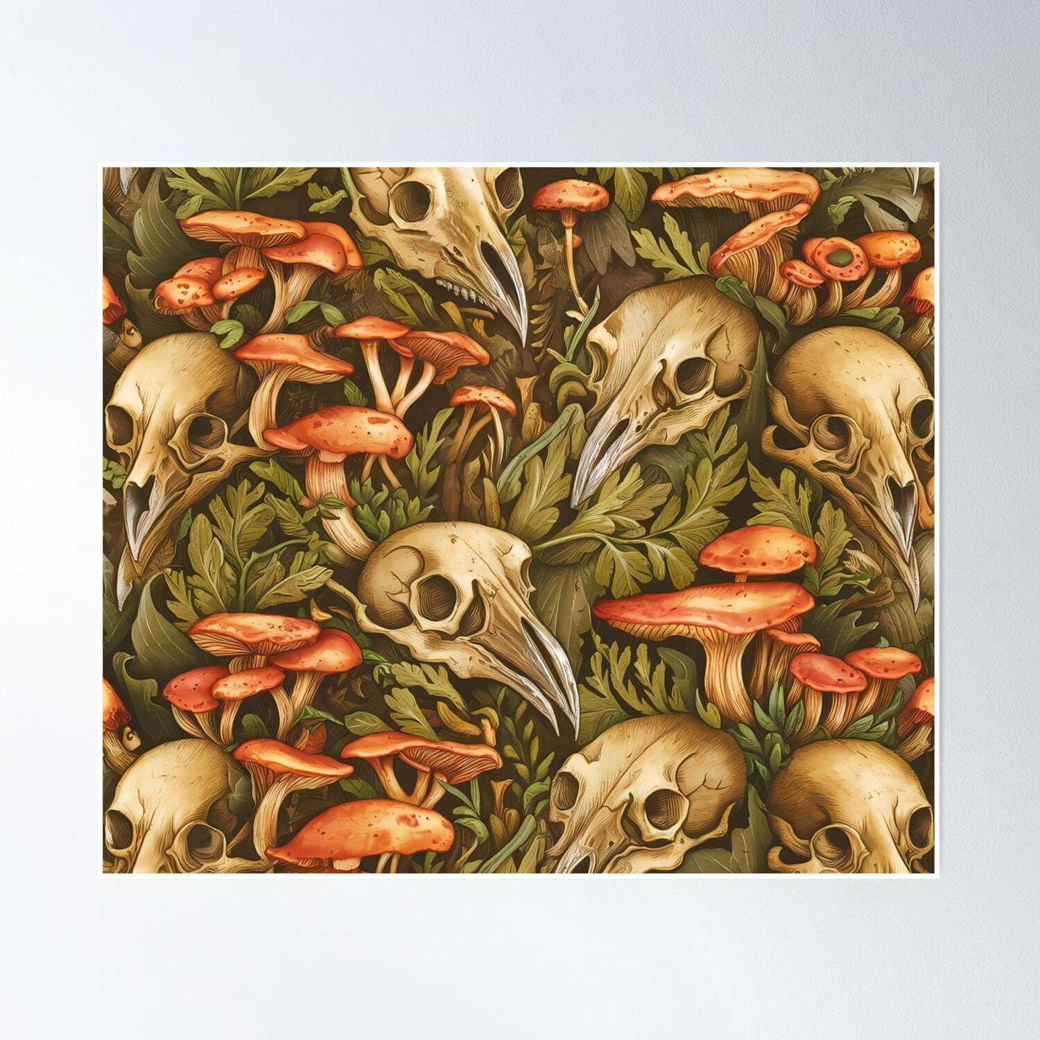 Goblincore Bird Head Bones And Mushrooms What A Goblin Search In The ...