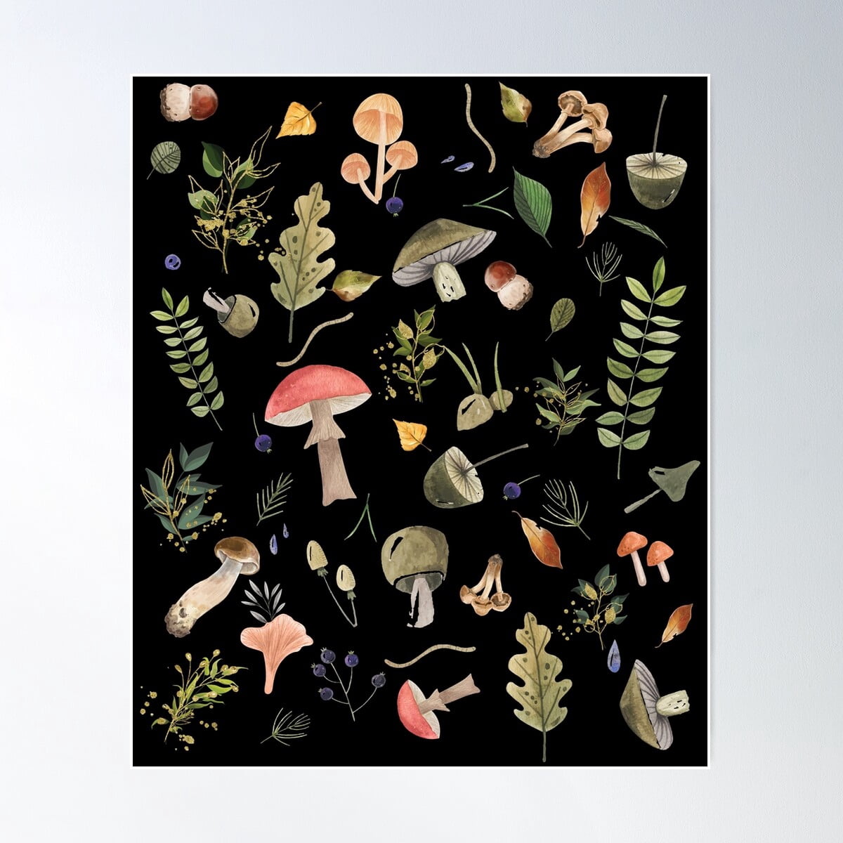 Goblincore Mushroom Cottage Core Cottagecore Aesthetic Poster Wall Art ...