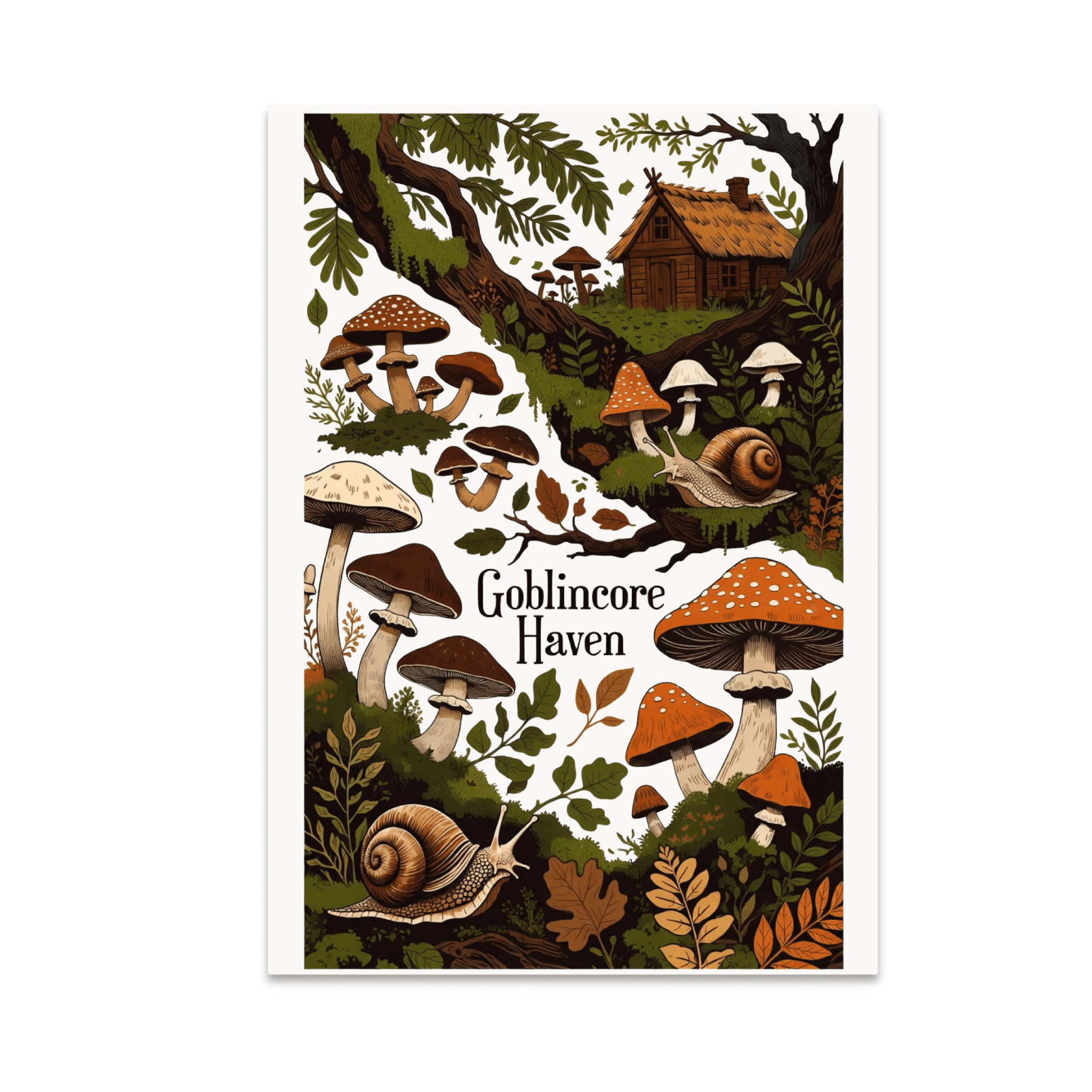 Goblincore Woodland Art - Nature Enthusiast - 13x19 Poster Print ...