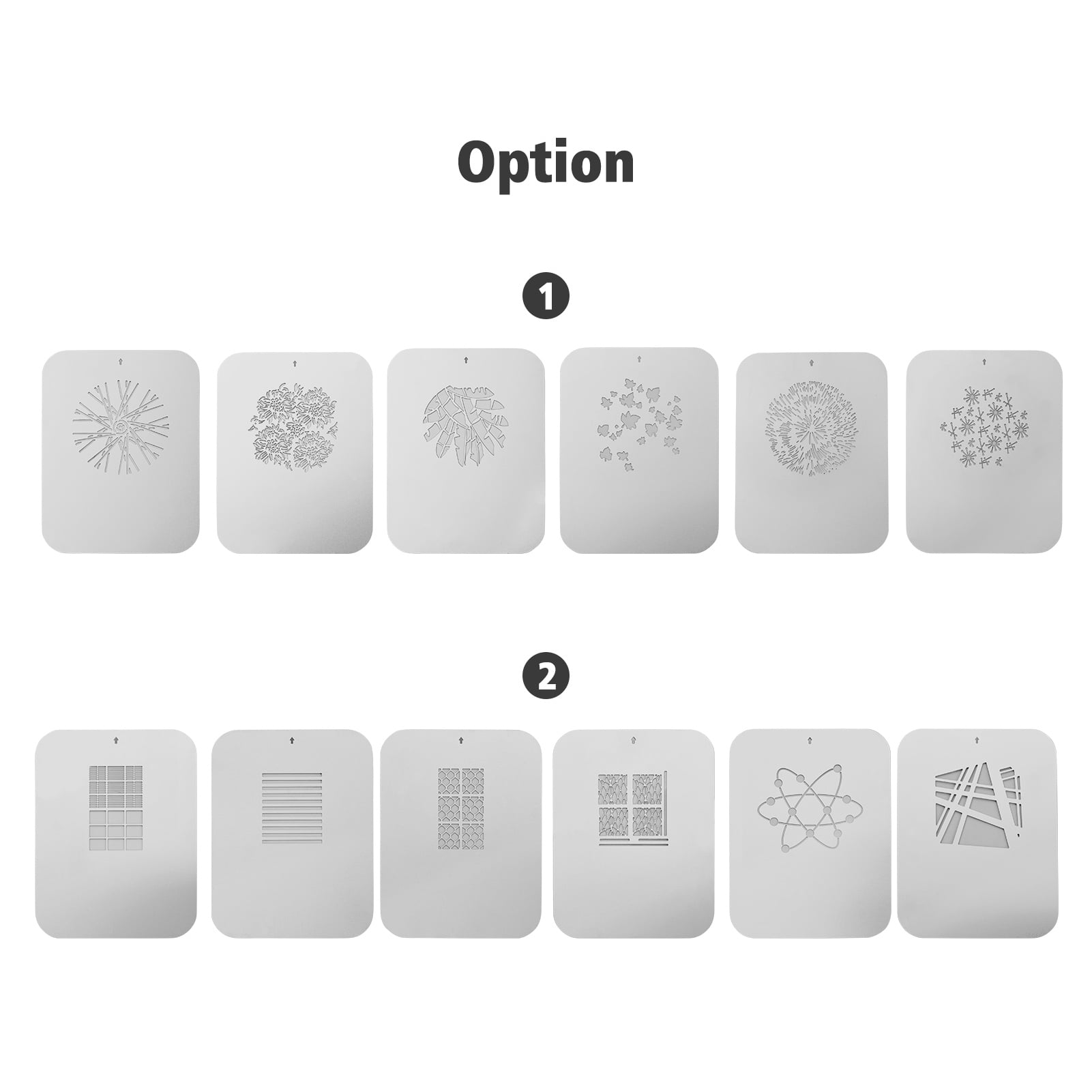 Gobos 6pcs/set Gobos Graphics Cards Metal Plates With Hollow Patterns ...