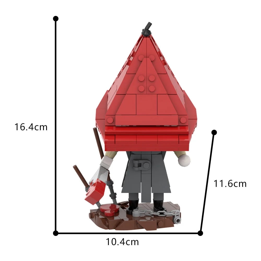 Gobricks MOC Silent Hill Pyramid Head Bricks Model Red Triangle Head ...