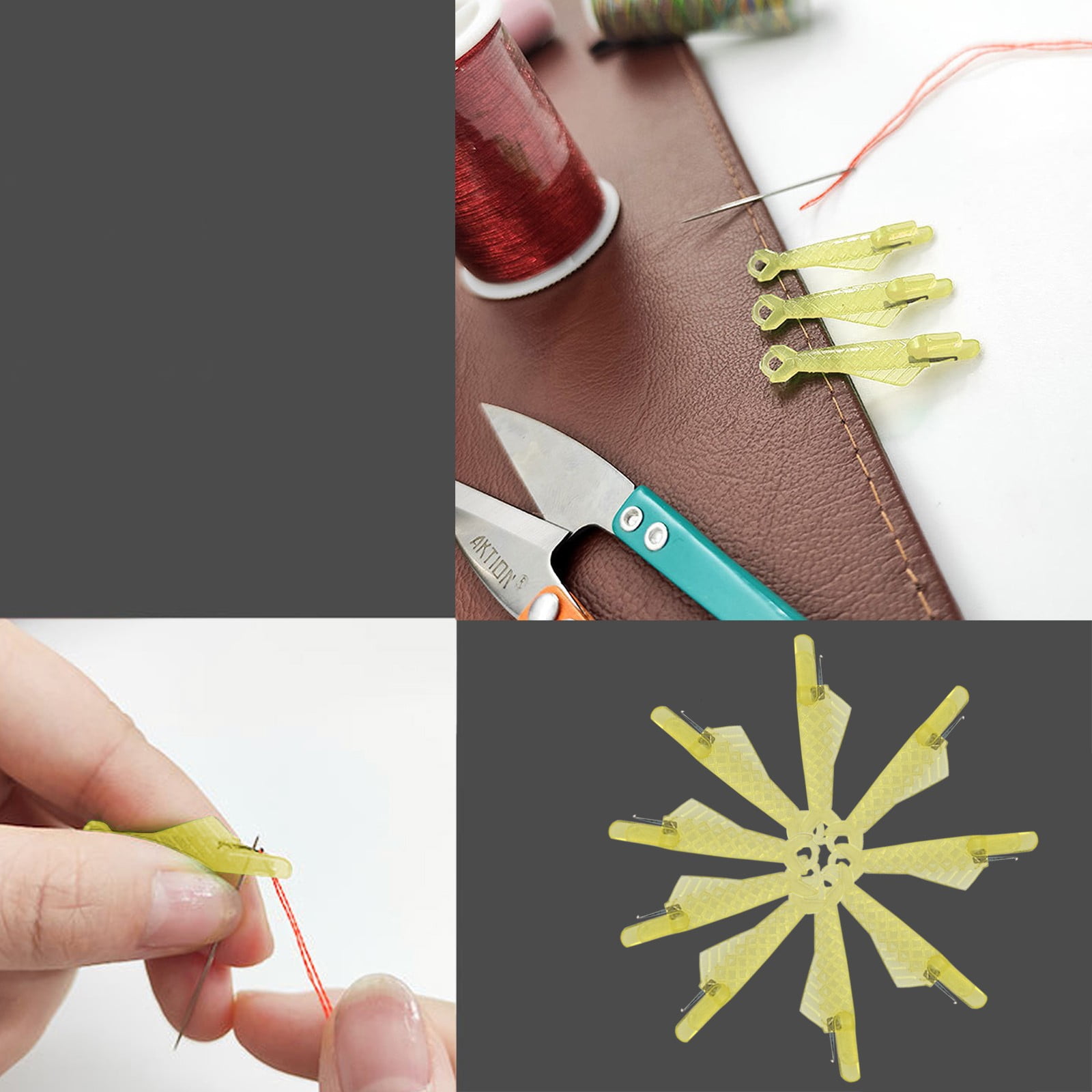 Gobwell Clearance Deal! 15PCS Fish Shape Needle Threaders Plastic ...