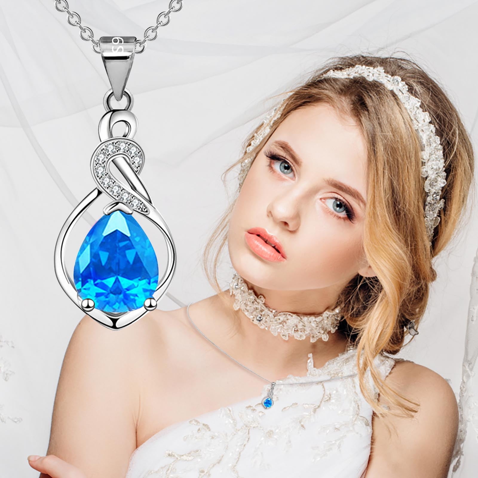 Gobwell necklace Diamond Necklace Woman Beating Dazzling Diamond ...
