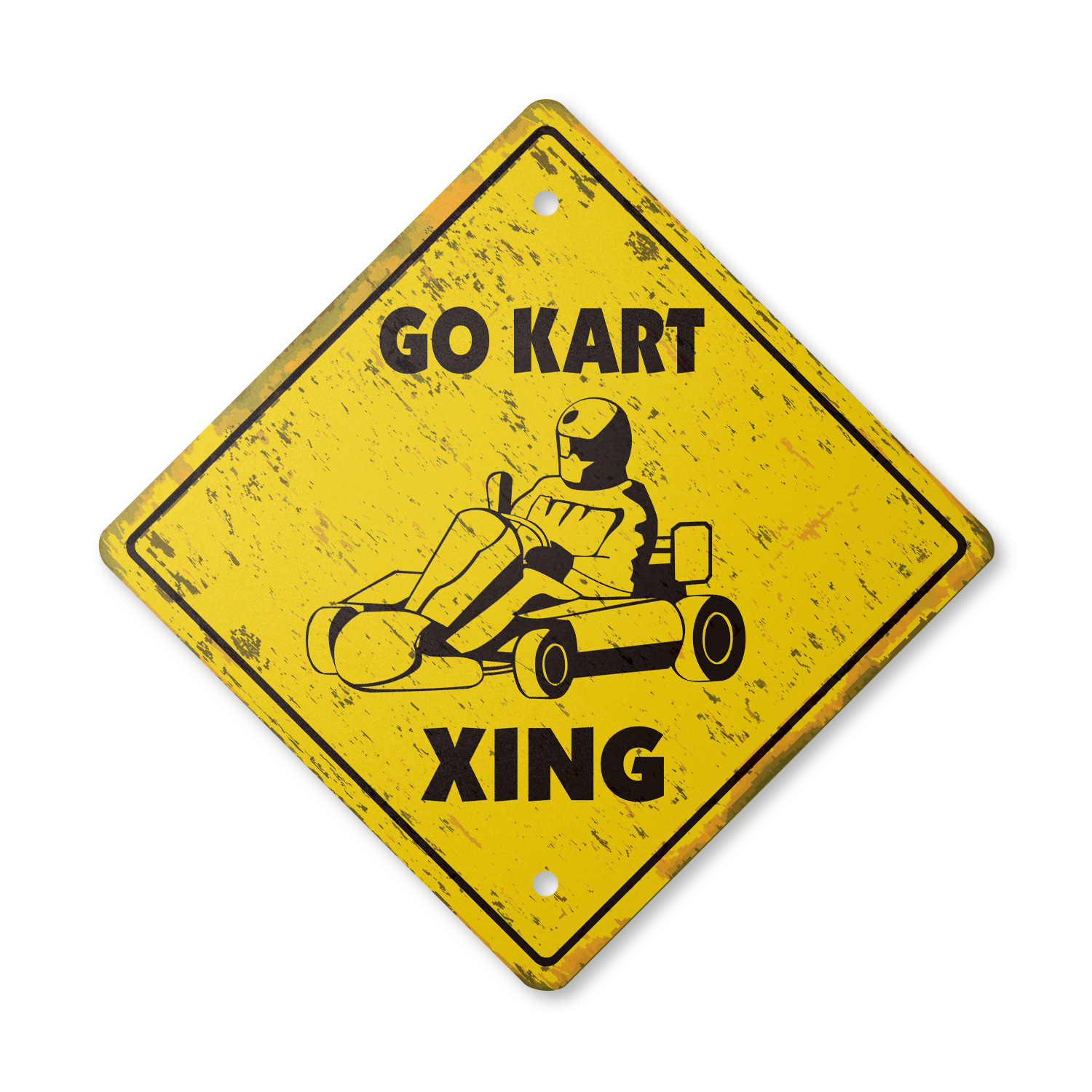 Gocart Vintage Crossing Sign Zone Xing | Indoor/Outdoor Plastic | 12 ...
