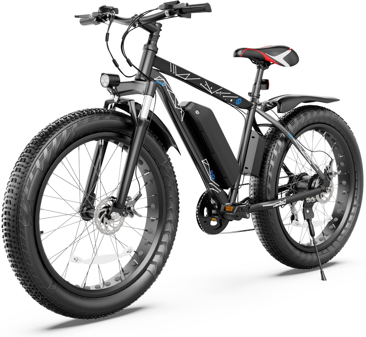 COLORWAY 500W Electric bicycles, 20x3.0in Fat Tire Eleictric Bike, 11 ...