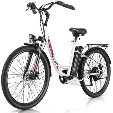 Gocio 26 in. Electric Bike for Adults, 500W Folding Electric Mountain Bicycle Max 22Mph, Full ...