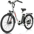 Gocio 26 in. Electric Bicycle 500W Electric Hybrid Bike, 48V Adjustable City Ebike for Adults ...