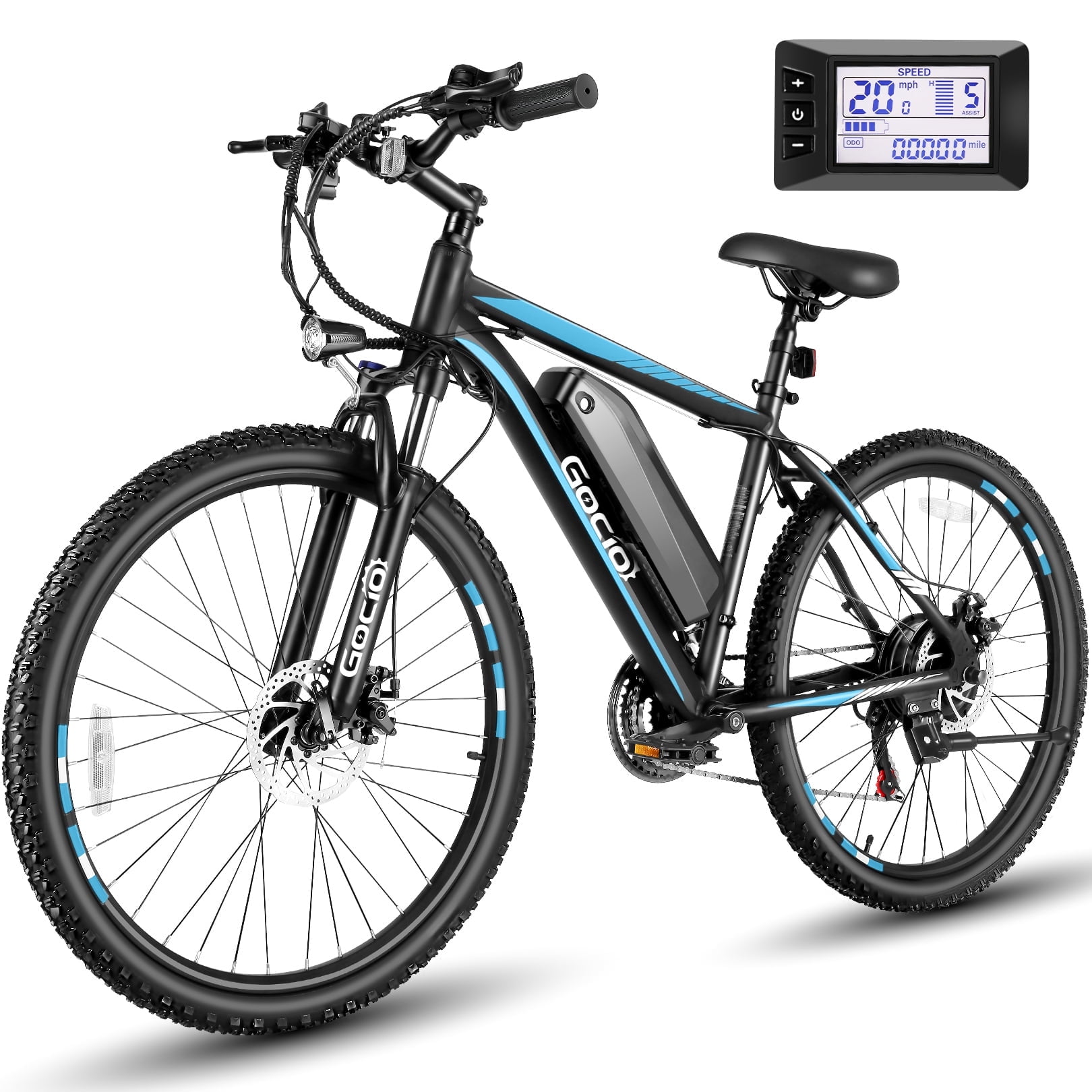 "Adults' Electric Bike with 500W Motor, 26"" x 2.1"" Tires, Shimano 21 ...