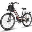 Gocio Adult's 26in. 500W Foldable Electric Bike, Speed 22Mph Max, Full Suspension, Removable ...
