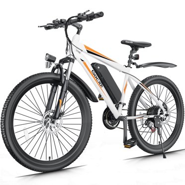Gocio Adult's 26in. 500W Foldable Electric Bike, Speed 22Mph Max, Full Suspension, Removable ...