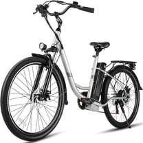 Hyper Bicycles Barbie 26" Ladies 36V Electric Cruiser E-Bike with Pedal ...