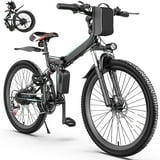 Gocio 500W Folding Electric Bike, 19 mph Electric Commuter Bike Mountain Bicycle, 48V Removable ...