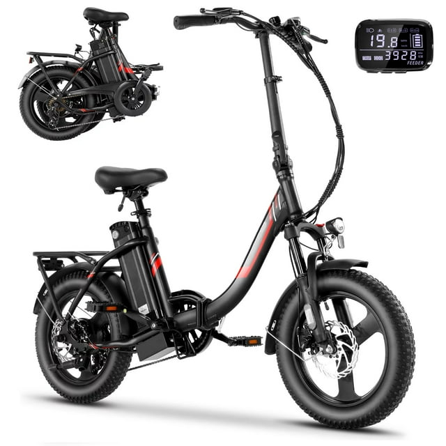 Gocio Electric Bike 3.0 Fat Tire Foldable Ebike, 48V 7.8Ah Battery, 350W Low-Step Electric ...