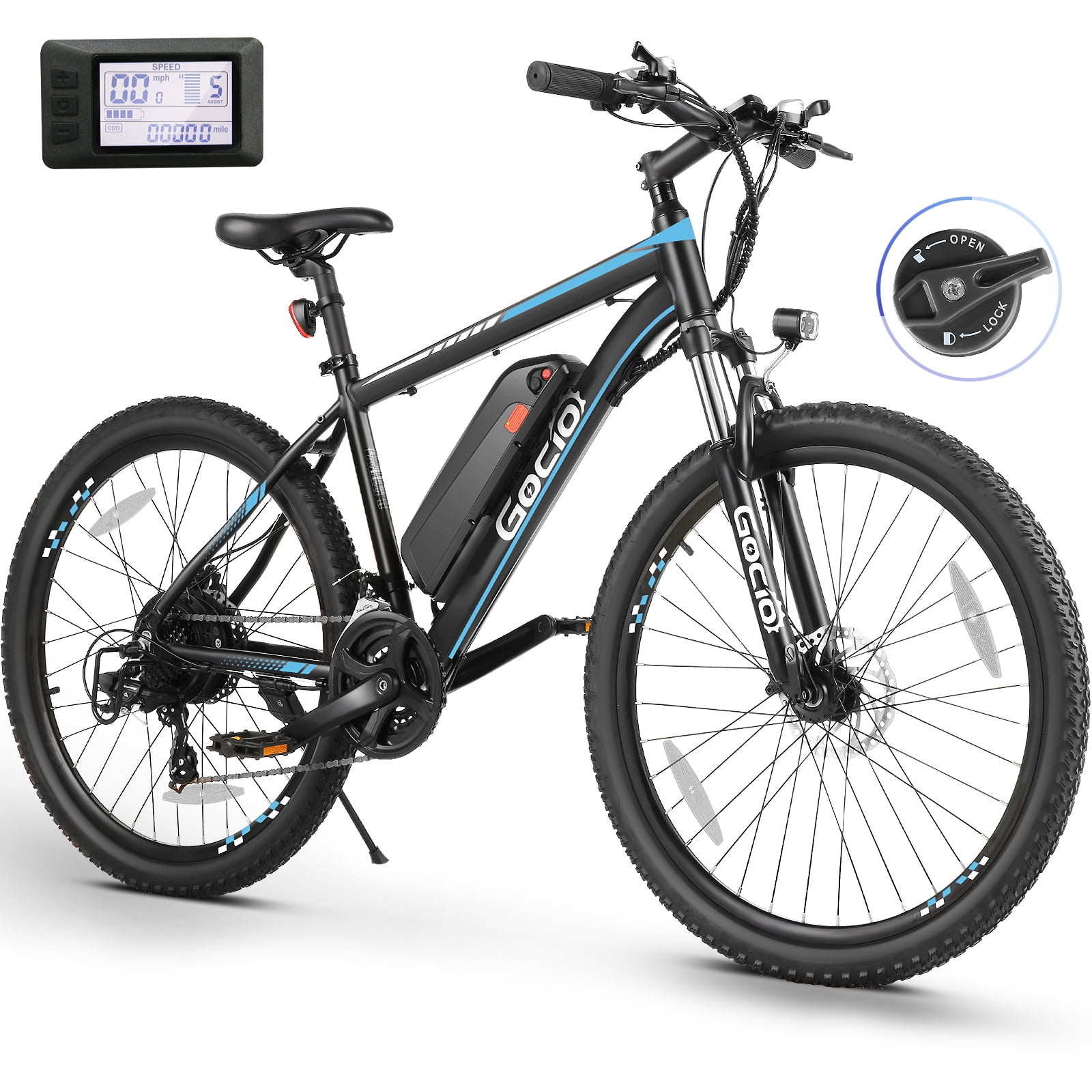 Gocio Electric Bike, Electric Bike for Adults 26" Ebike 500W Electric ...