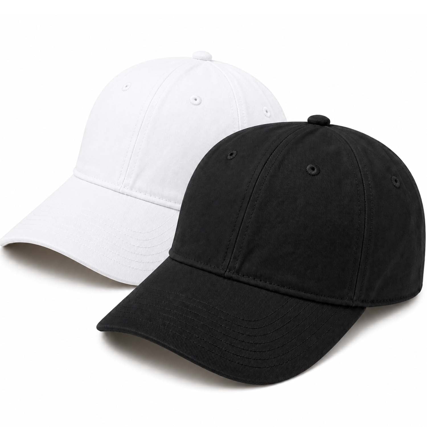 Gocvo 2 Packs Plain Baseball Cap for Men Women, Adjustable Size ...