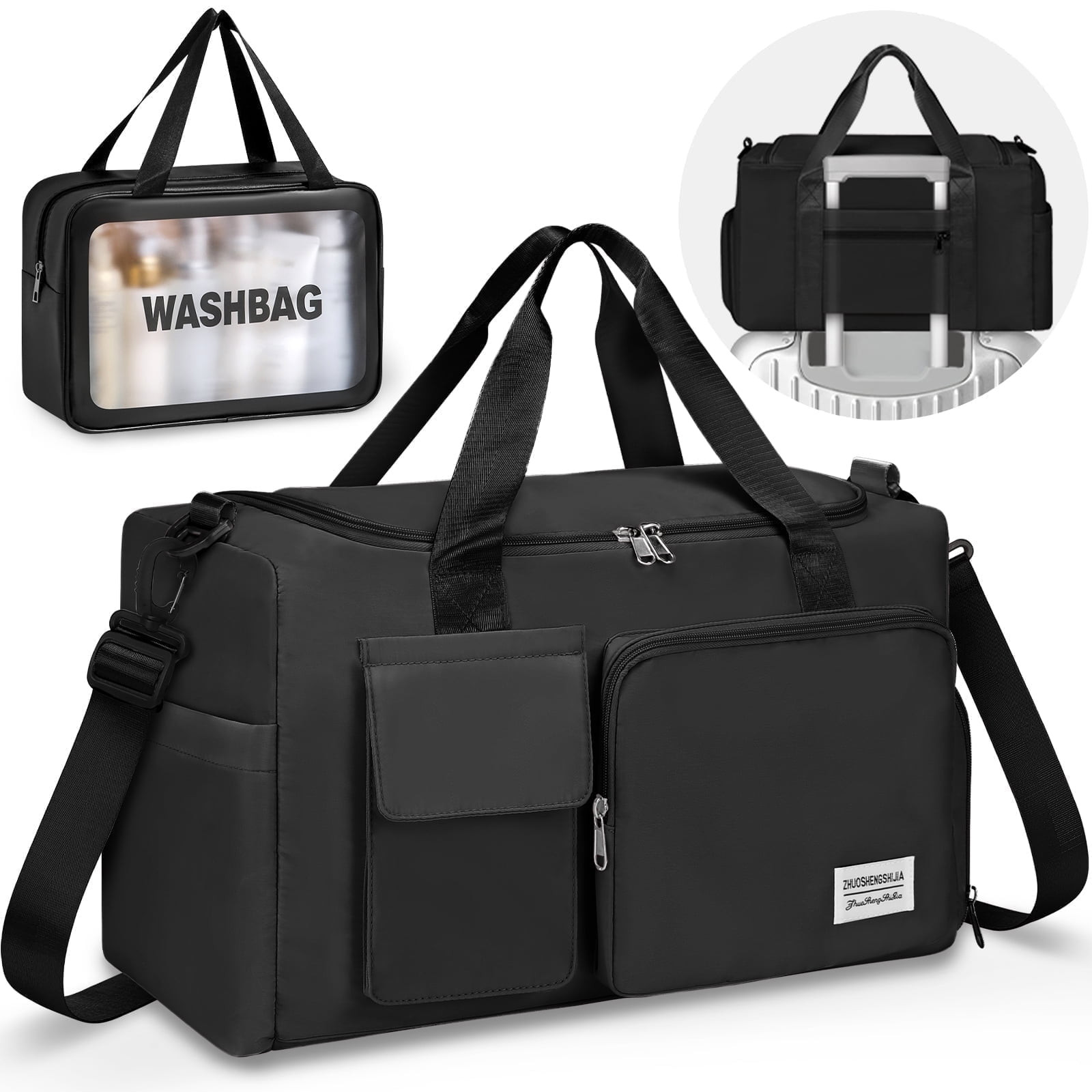 Gocvo Gym Bag with Shoes Compartment Convenient Gym Tote Bag for Women ...
