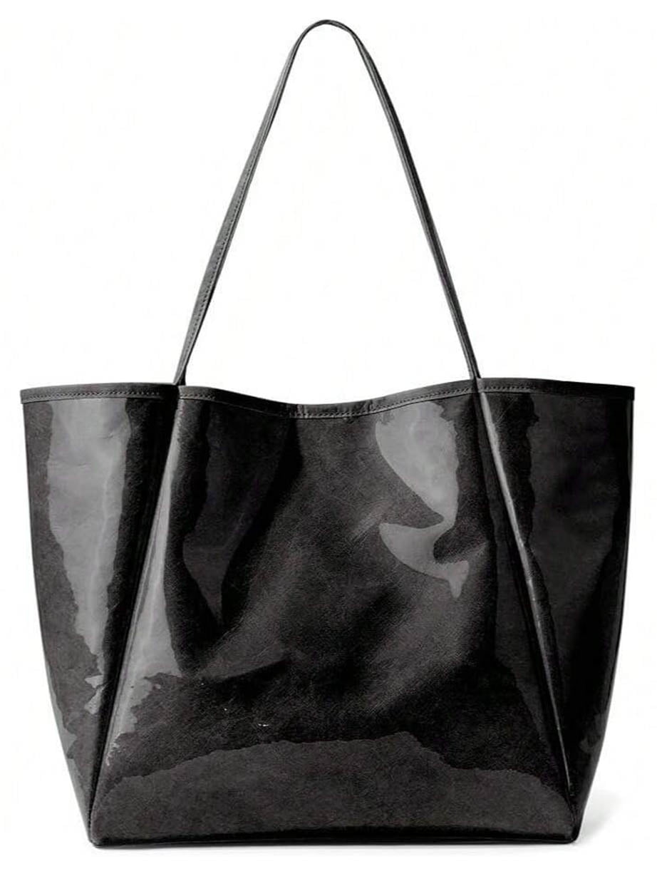 Gocvo Large PVC Tote Bag for Women, Fashion PVC Bag for Women, Kraft ...