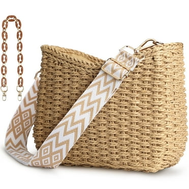 Straw Bags for Women, Straw Cherry Shoulder Bag Tote Summer Retro Beach ...
