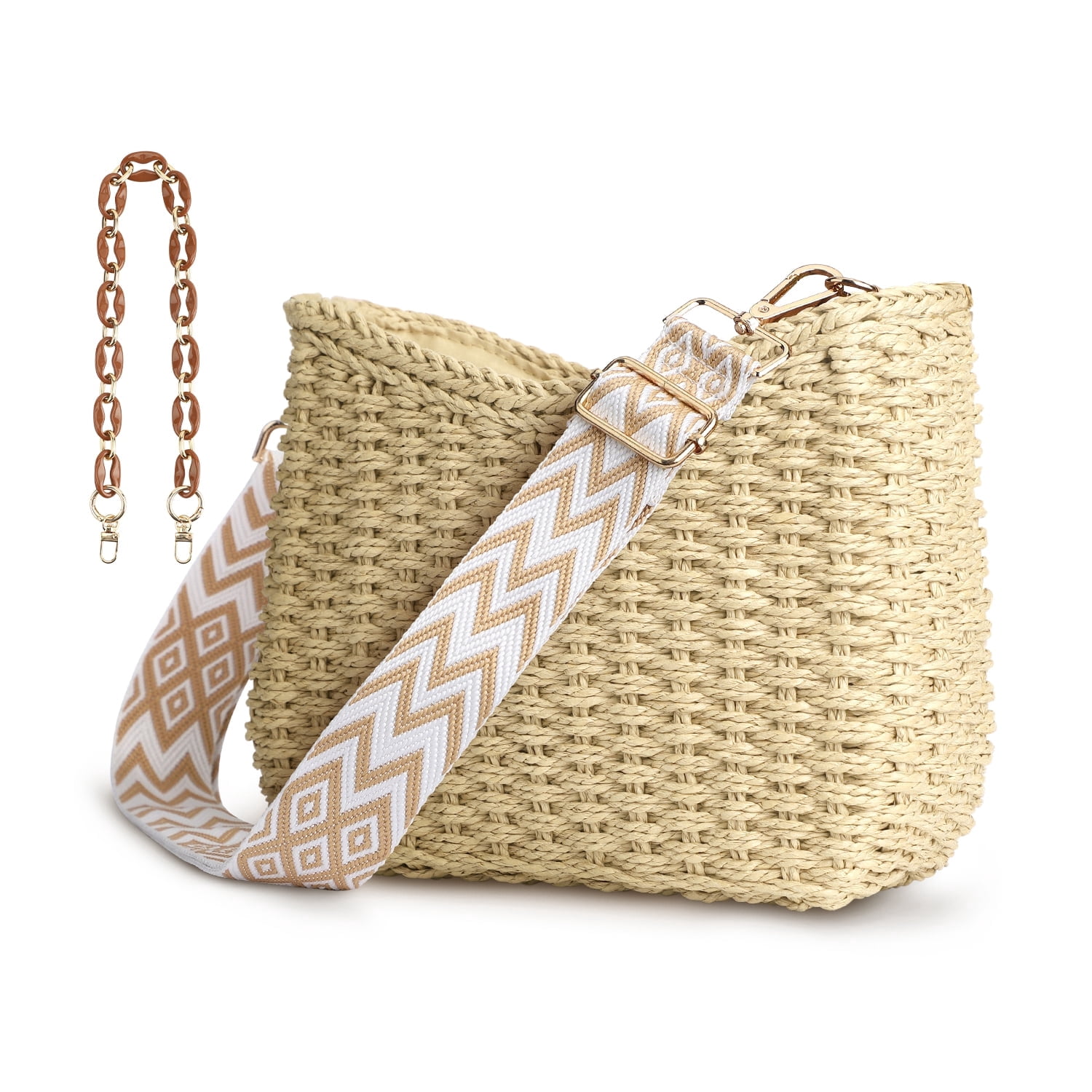 Gocvo Beach Straw Handbags for Women, Straw Purses and Handbags for ...