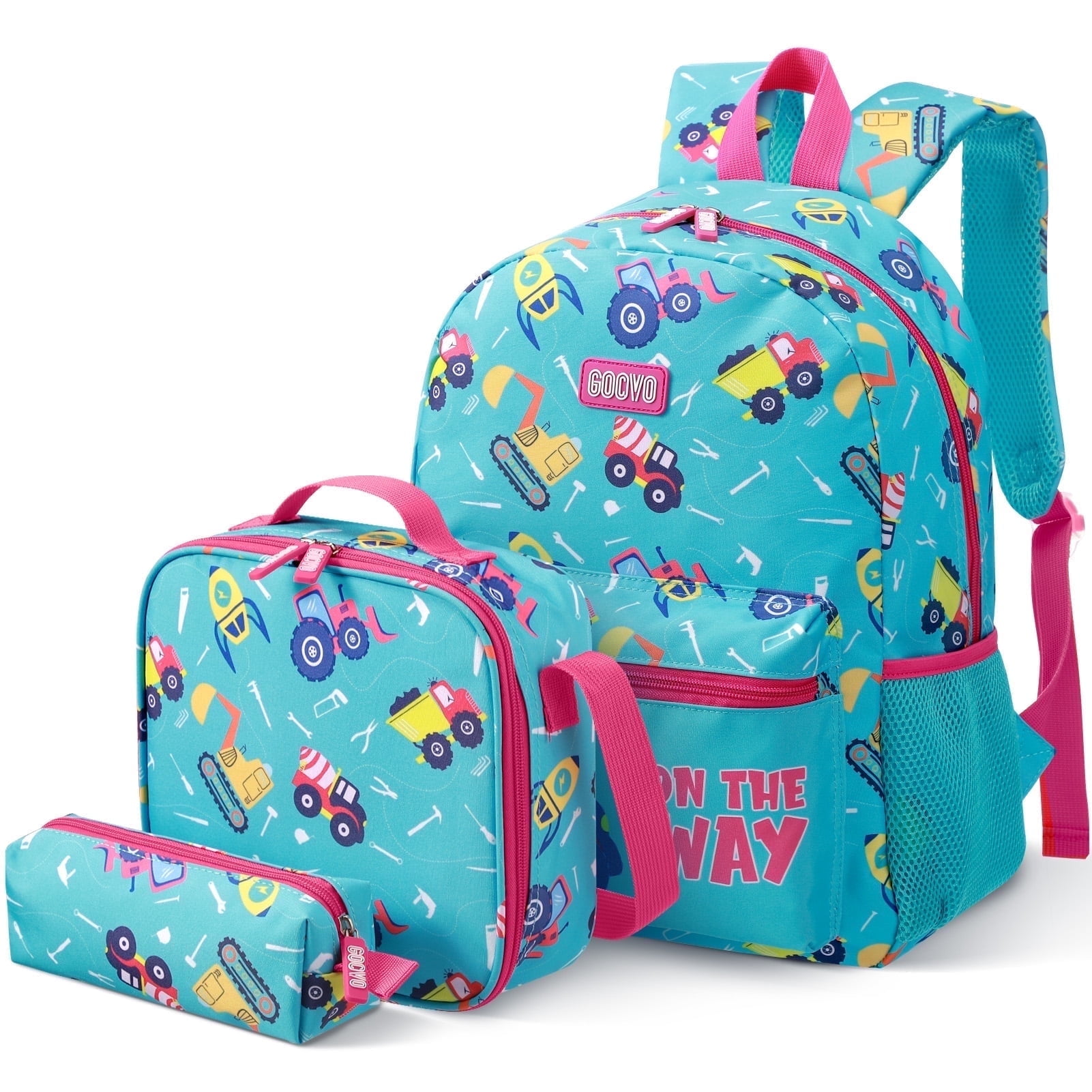 Gocvo Backpacks for Boys, Kids Boys Backpack with Lunch Bag (Car ...