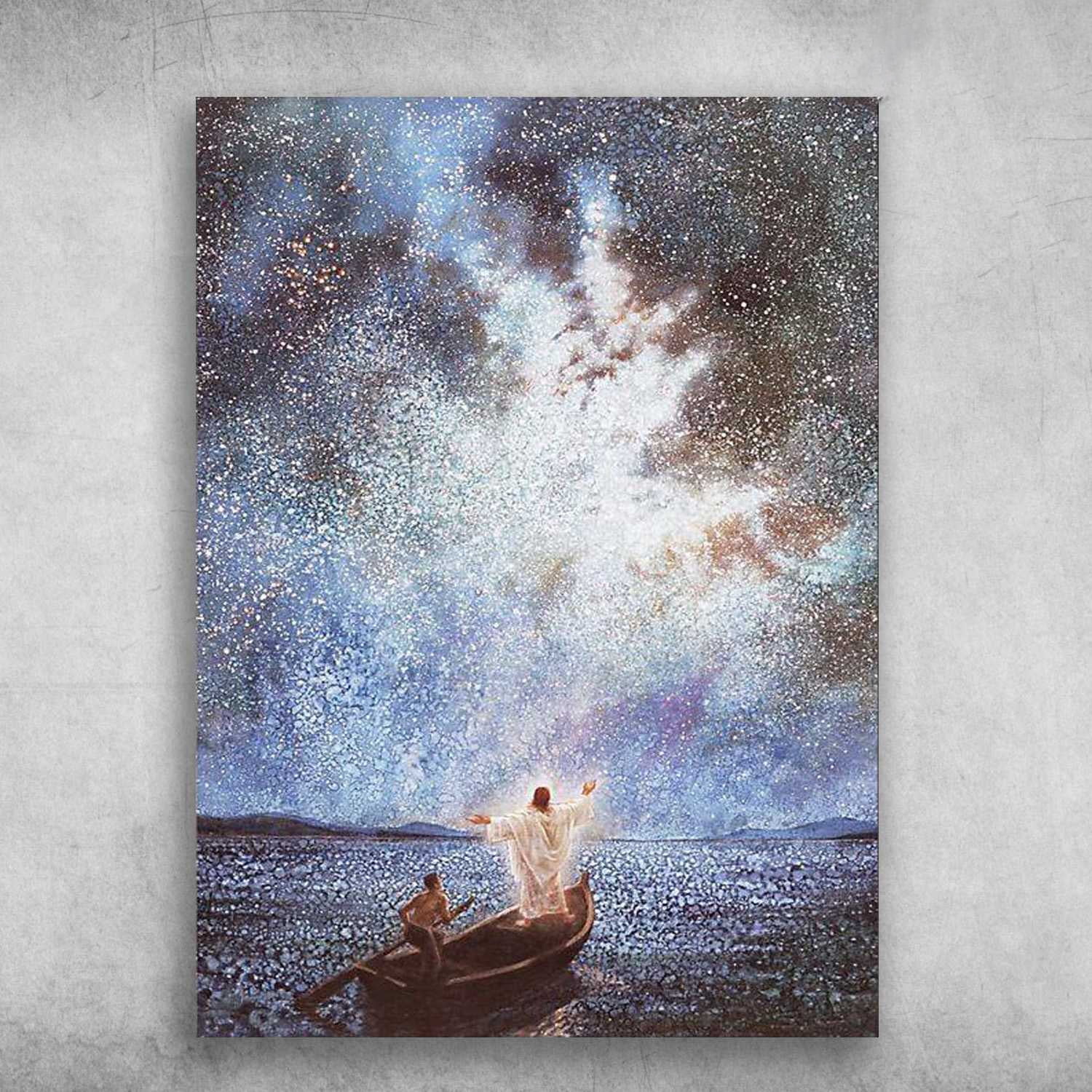 God And Starry Night - Jesus Poster 16 x 24 Inch Poster - Walmart.com