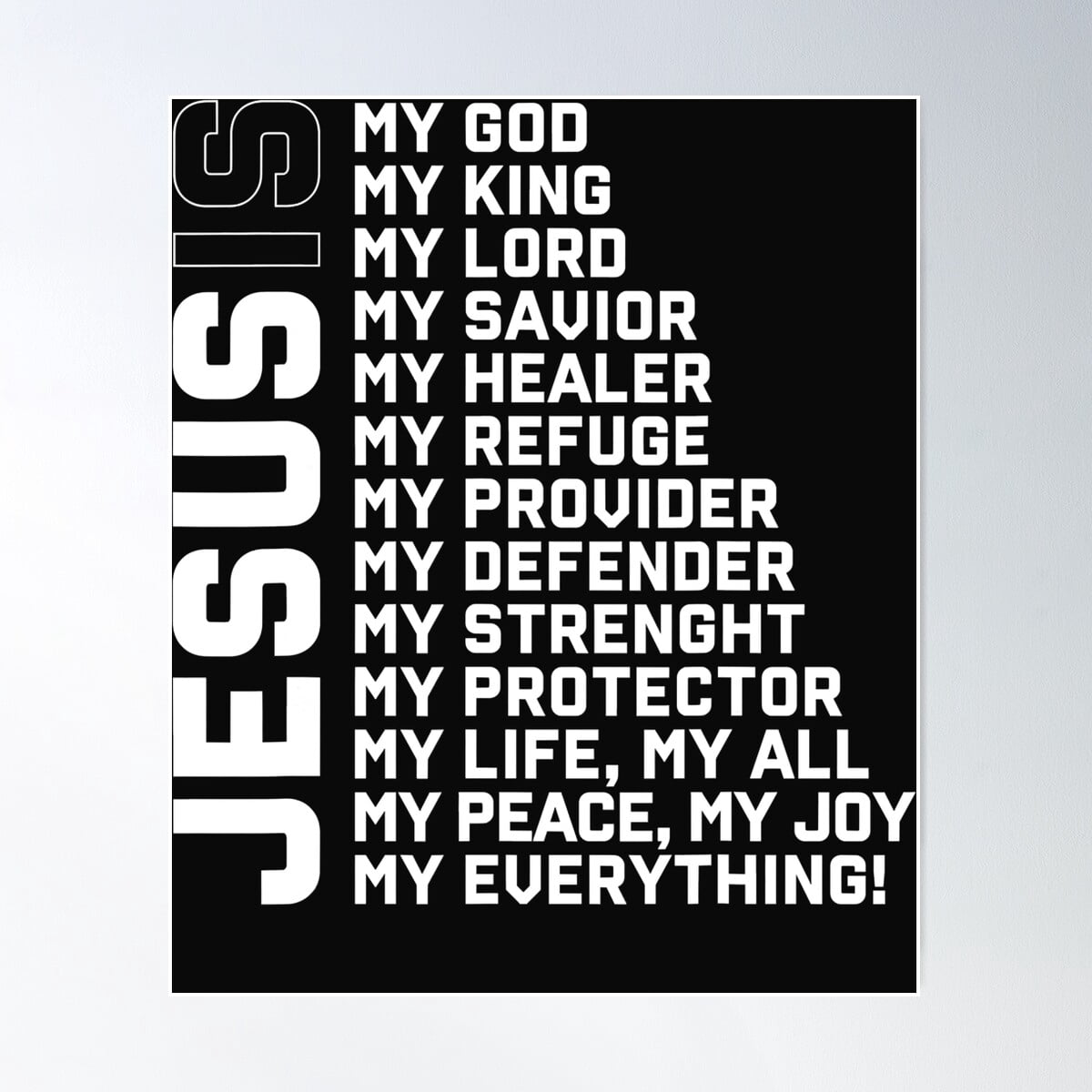 God Believer Gift Jesus Christian Lord Jesus Definition Poster Wall Art ...
