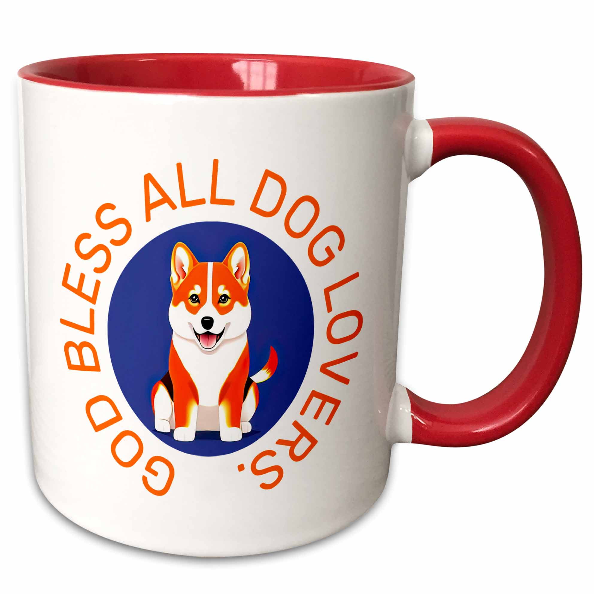 3drose, God Bless All Dog Lovers Text and a Shiba Inu Dog Gift for Dog ...