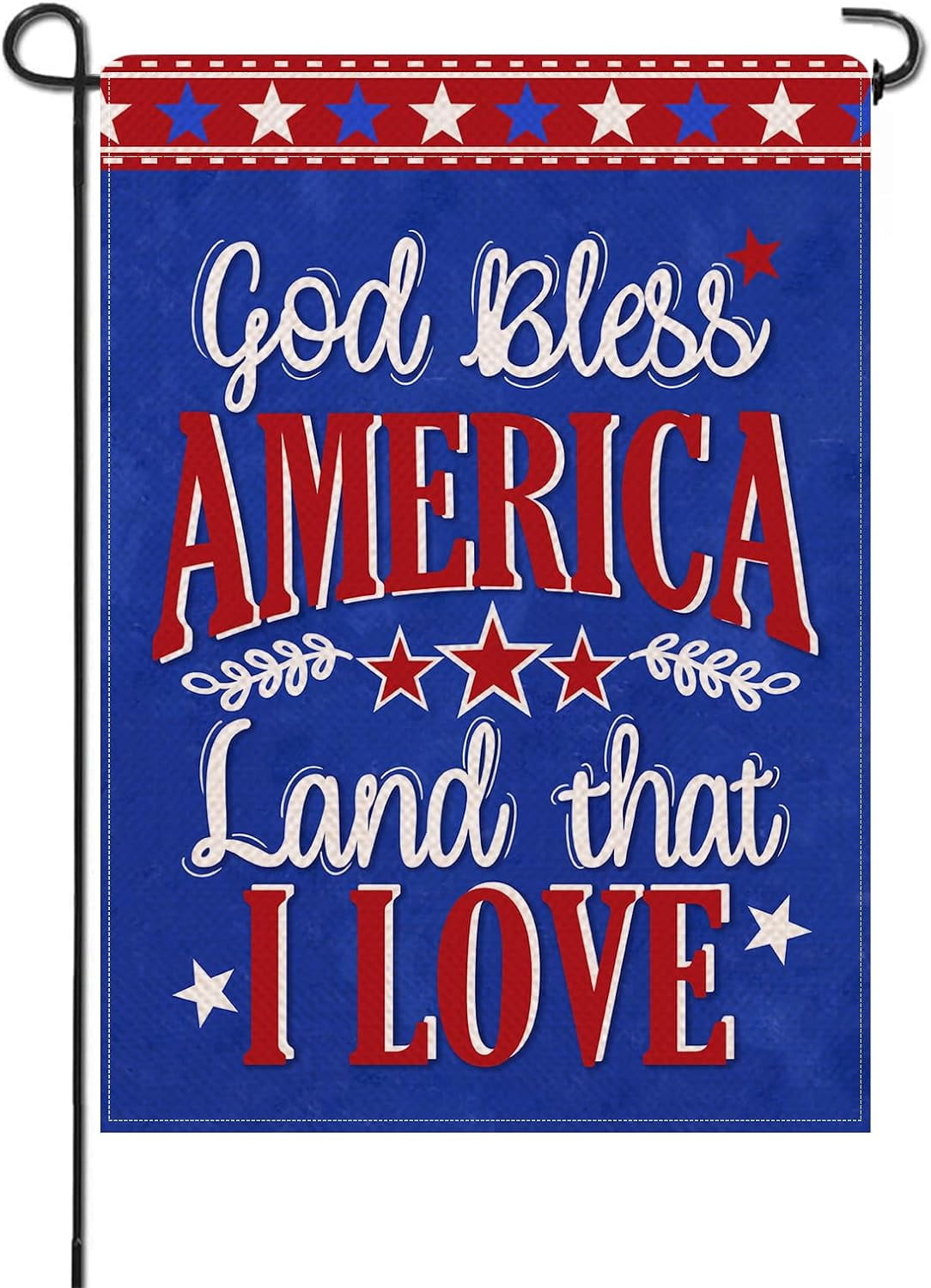 God Bless America 4th of July Patriotic Small Decorative Garden Flag ...
