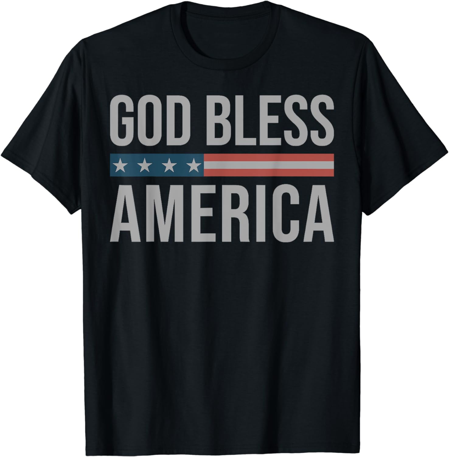 God Bless America 4th Of July Funny Patriotic Retro US Flag T-Shirt - Walmart.com
